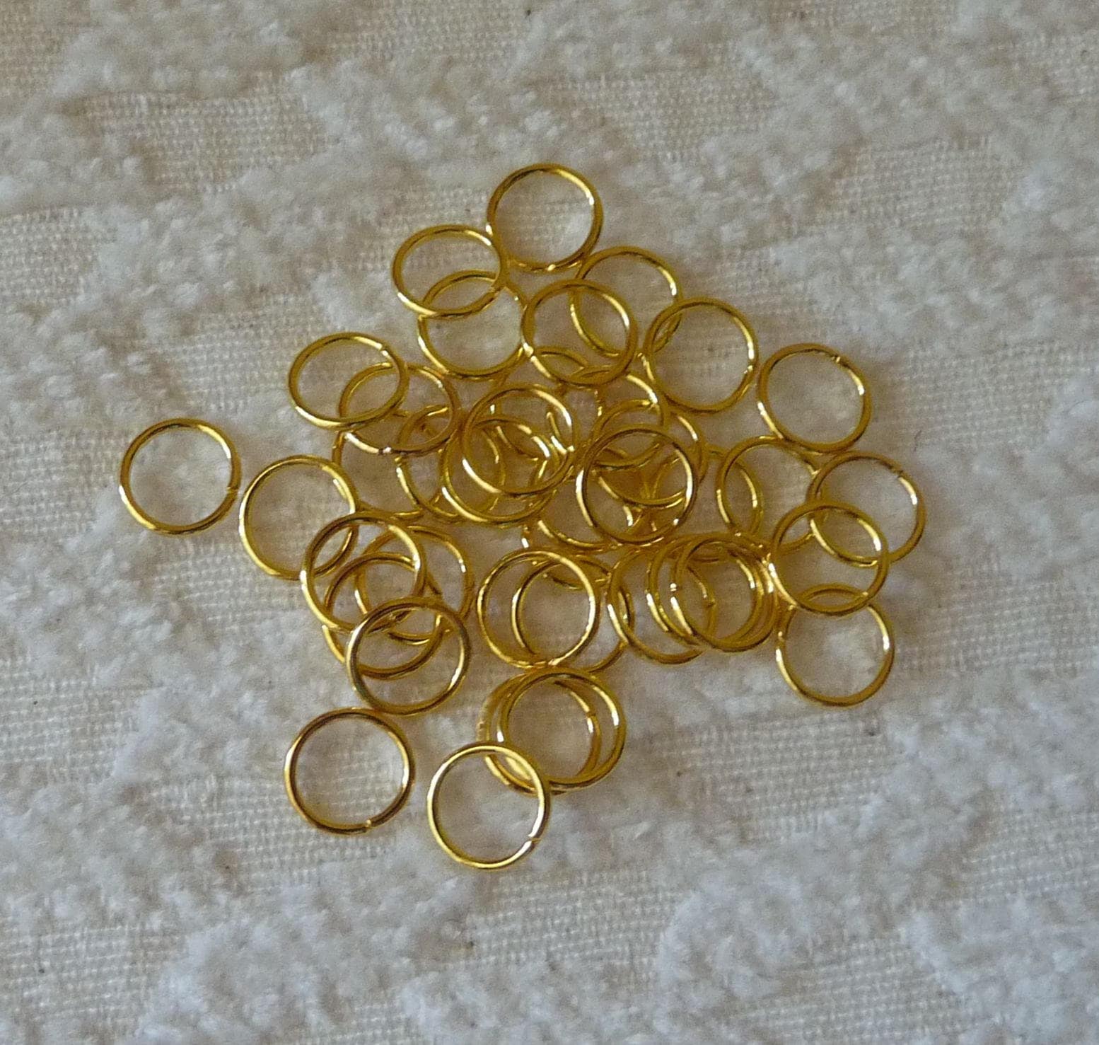 20/50/100x Gold Jump Rings 8mm Open Jump Rings Gold Plated | Etsy