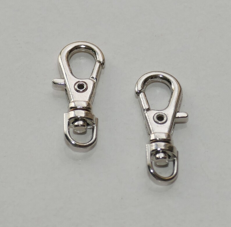 4x Swivel Lobster Claw Clasp Rotary Hook, Dull Silver Tone Lanyard/key ...