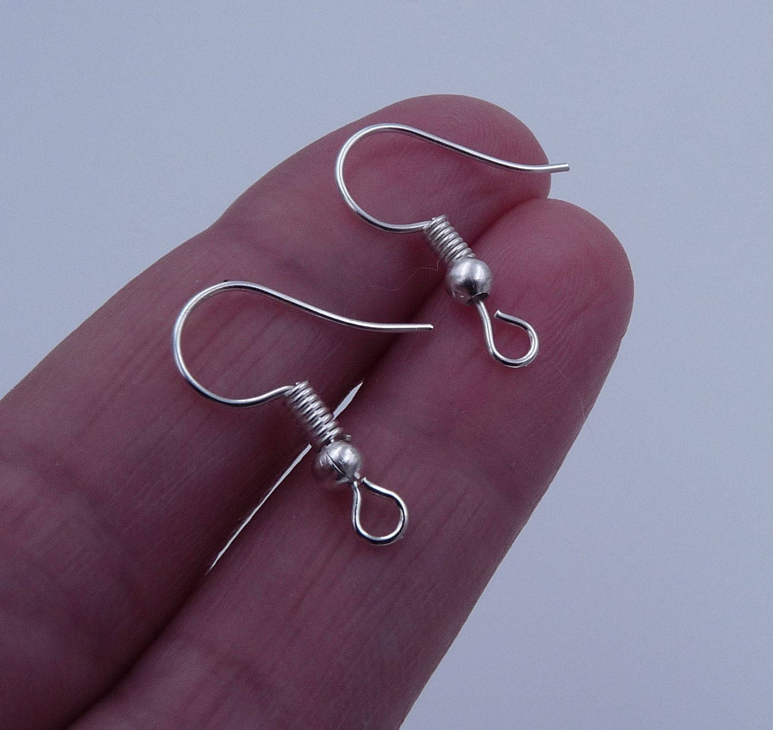 30x Steel Earring Wires Earring Hooks Silver Color Earring - Etsy