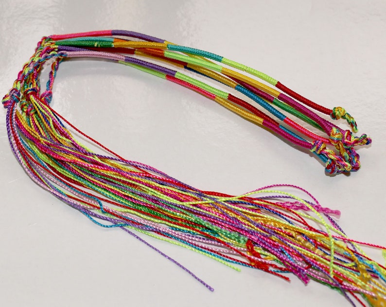 Friendship String Thin Rainbow Color 7 Long Waterproof - Etsy