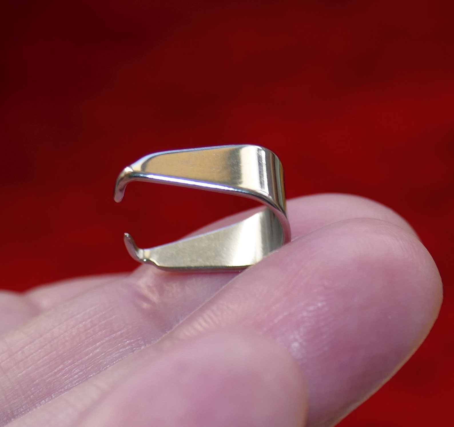 4x Stainless Steel Large Pinch Clip Bail, No Fade Silver Tone 14mm ...