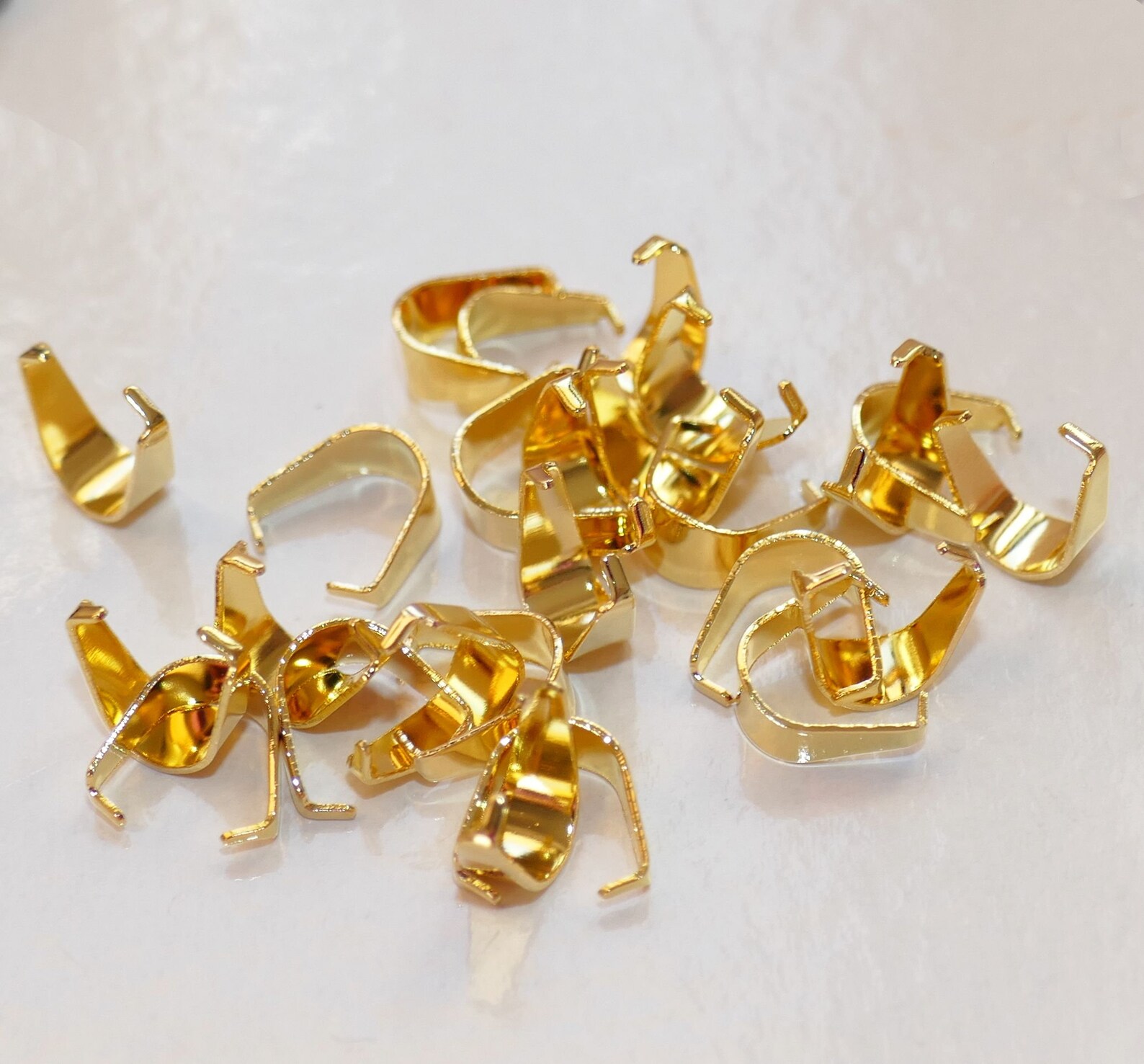 10x Stainless Steel Pinch Snap on Bail Pendant Connector - Etsy