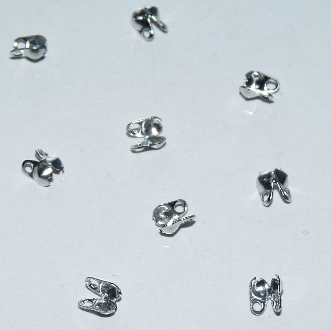 50/100/300x Calottes End Clamshell Crimp Bead Tips With Closed Loop ...
