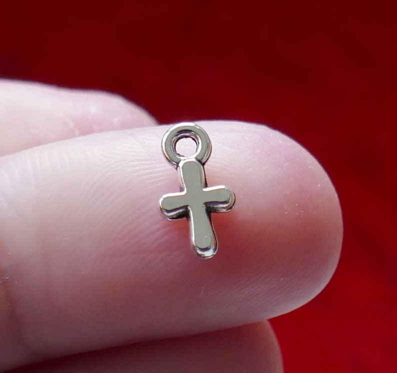 10x Tiny Cross Charm Small Charms for Bracelet Antique - Etsy