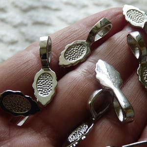 10/20 Large Bails, 26x8.5mm Leaf Bails, Leaf Necklace Connectors, Dark ...