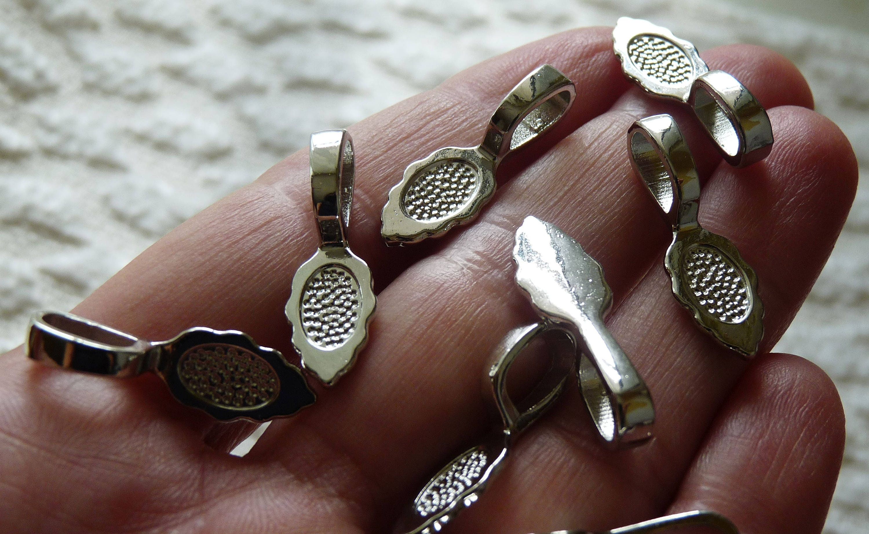 10/20 Large Bails 26x8.5mm Leaf Bails Leaf Necklace - Etsy