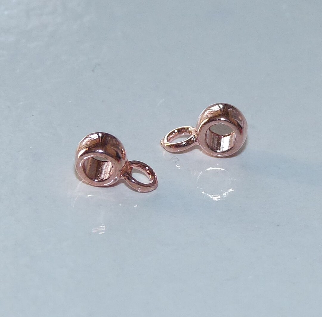 20x Rose Gold Bail Beads, Metal Pendant/charm Connectors C116 - Etsy