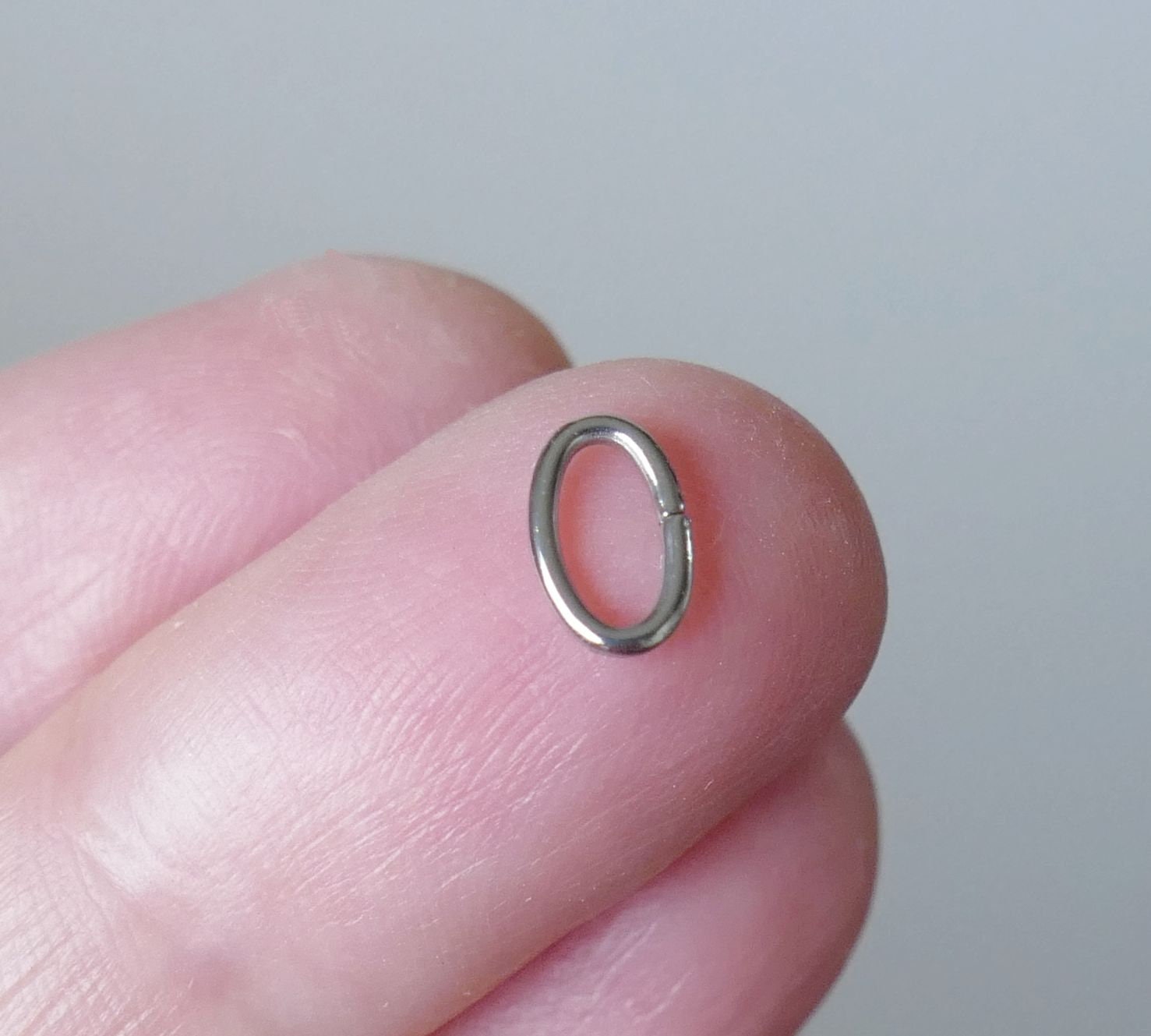20x No Fade Stainless Steel Oval Open Jump Rings 8mm X 5mm Dull Silver ...
