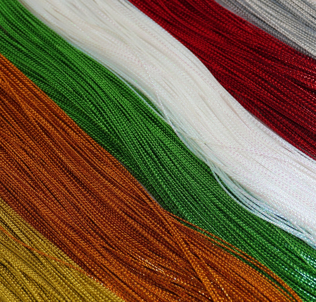 10 Yard Gold/silver/green/red Metallic Christmas Ornament Hanger Craft ...