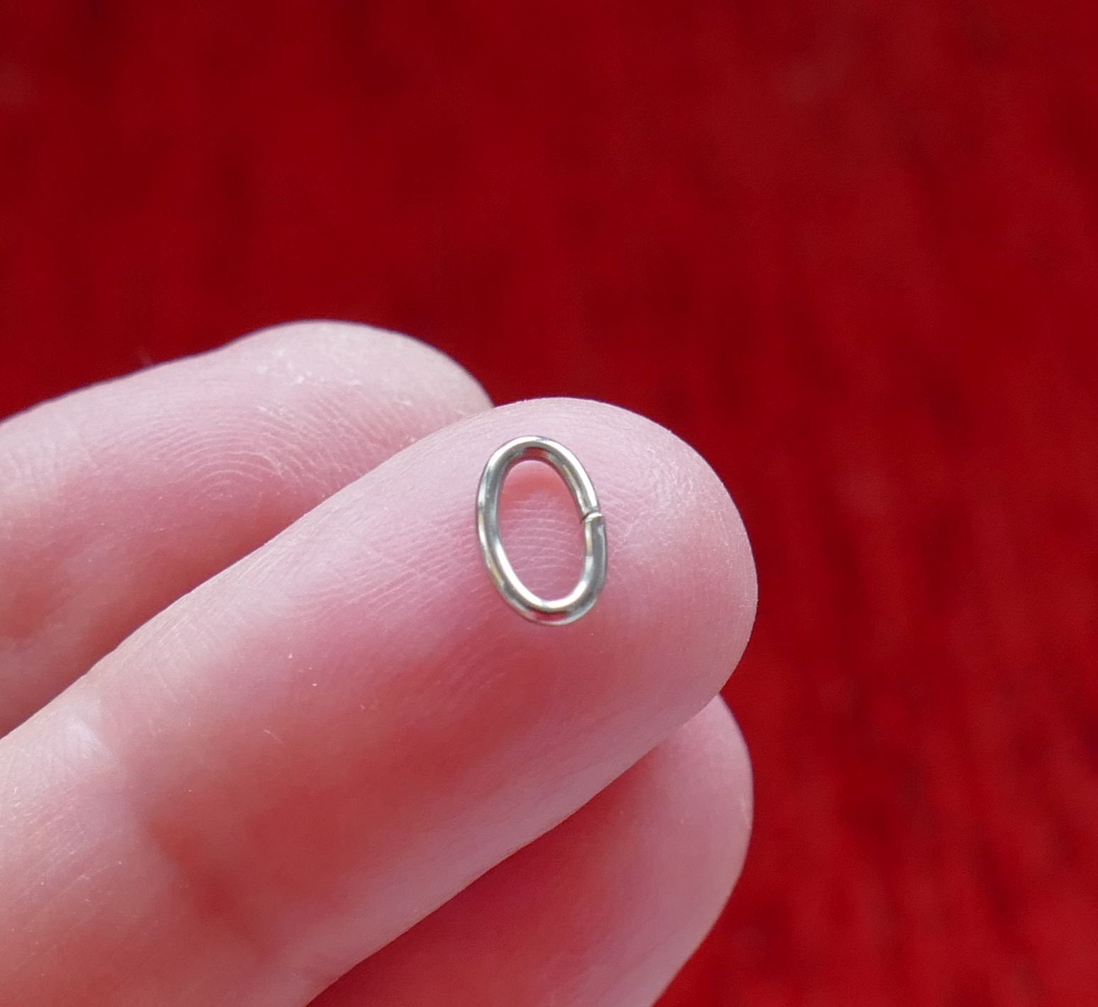 20x No Fade Stainless Steel Oval Open Jump Rings 8mm X 5mm Dull Silver ...