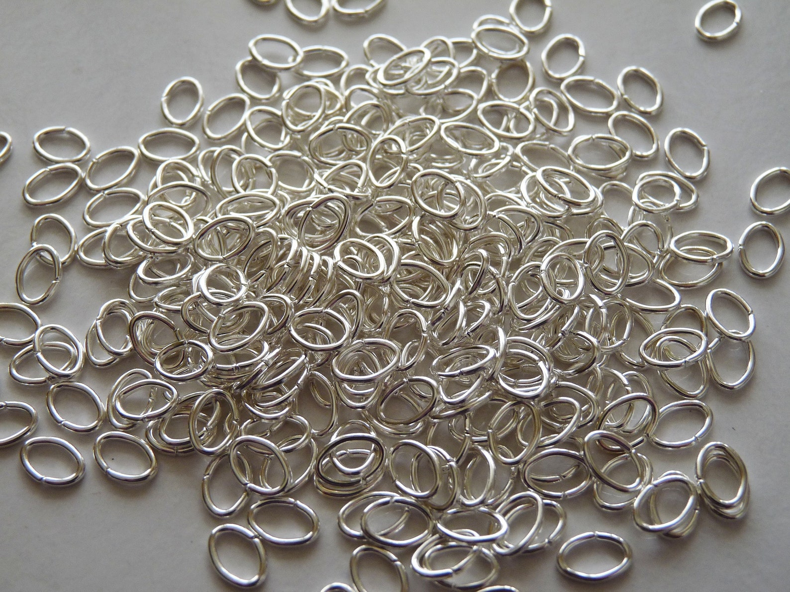 50/100x Silver Plated Oval Open 5x7mm Jump Rings Charm/clasp | Etsy