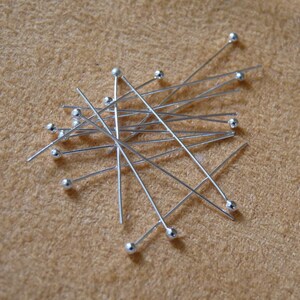 50x Ball Head Pins, 20mm/25mm/30mm/40mm Ball Head Pins for Beading ...