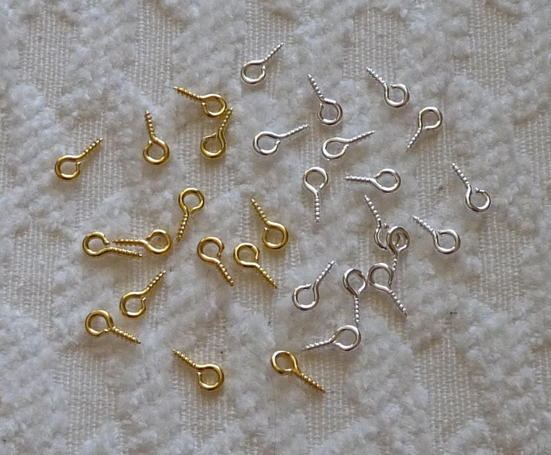 Screw Eye Bails Screw Eye Pins 8x4mm Screw Eye Hook Bails | Etsy