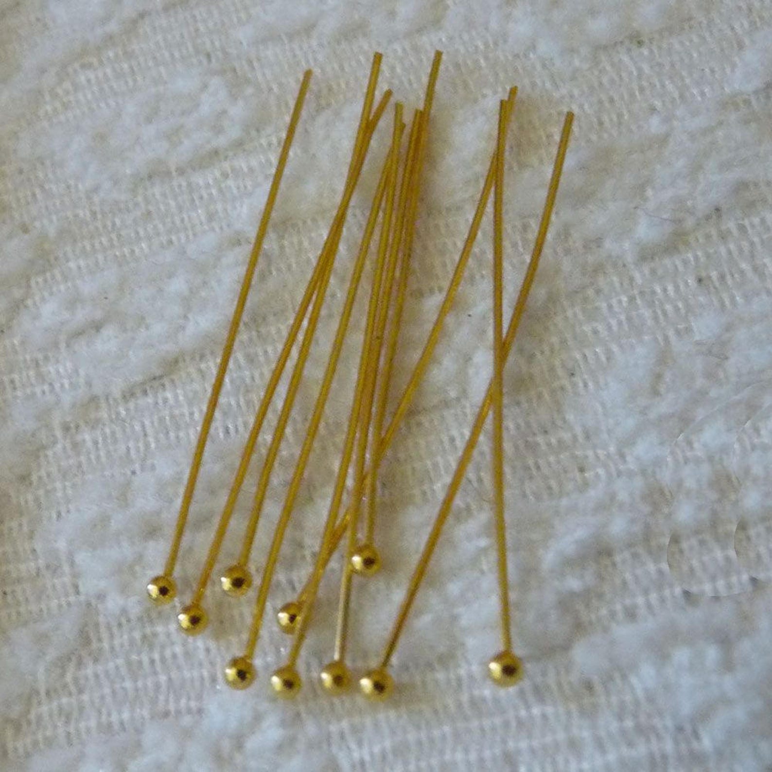 50x Gold Head Pins 2 Inch Ball Pins 50mm Ball Head Pins for | Etsy