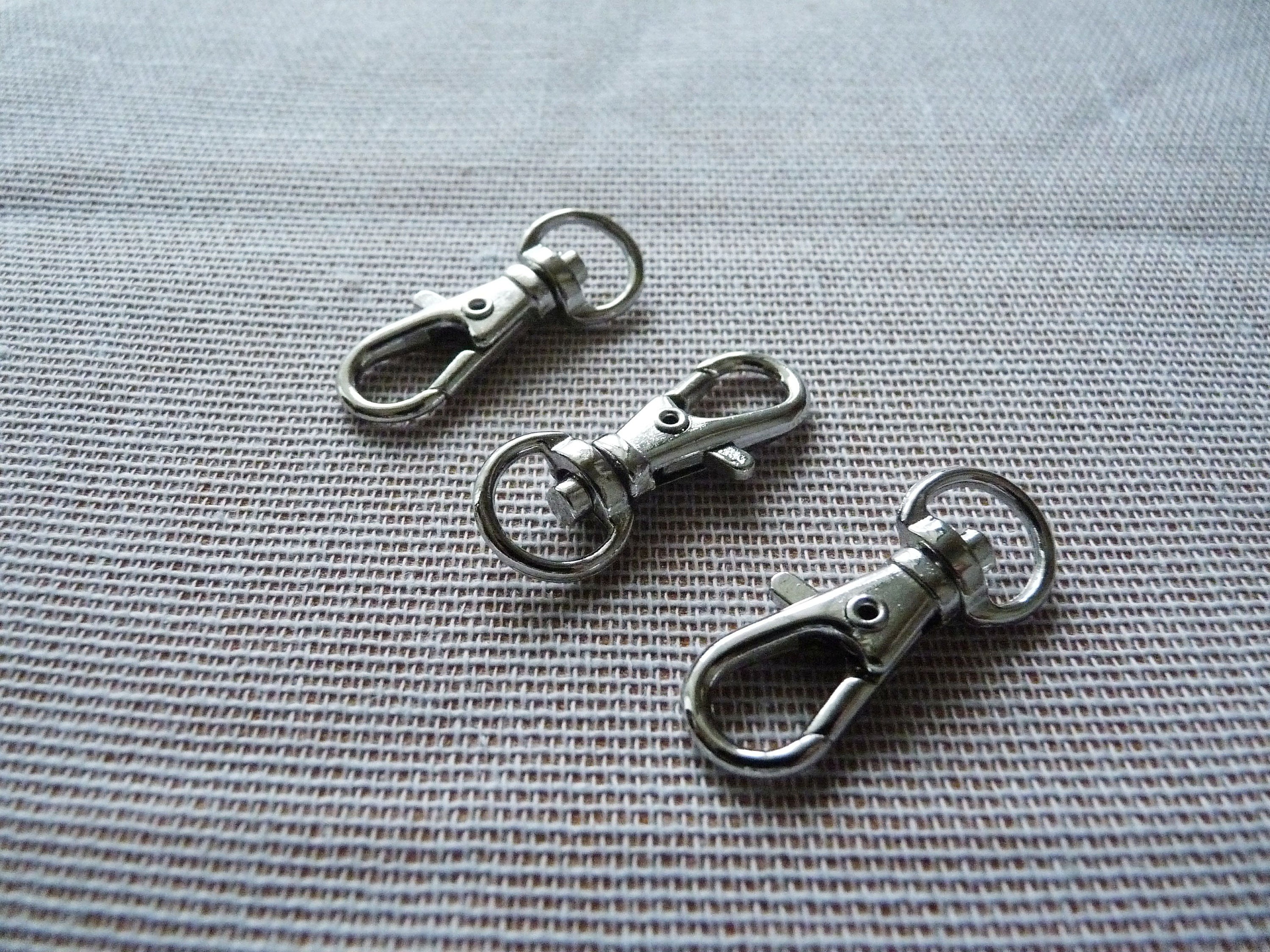 10x Rotary Swivel Lobster Claw Clasp Hook, Large Silver Tone Parrot ...