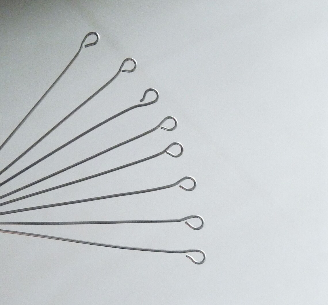 30x Stainless Steel 30mm/50mm Eye Pins 2 Inch Long Eye - Etsy