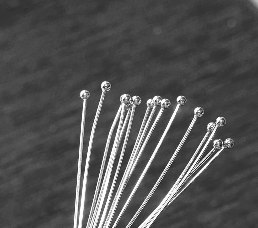 50x Silver Ball Head Pins 2 Inch Long, Silver Color 50mm Pins for ...