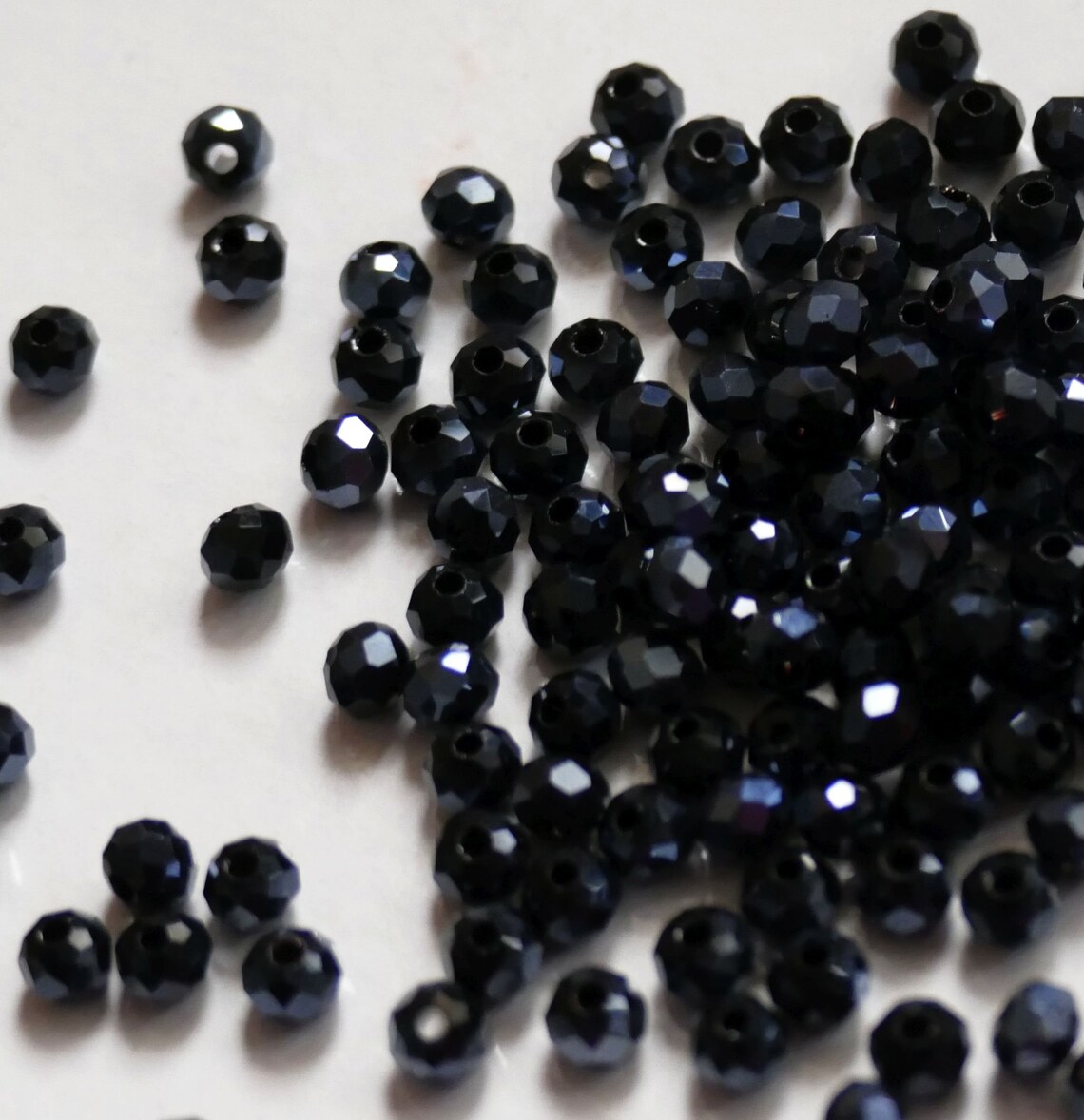 50x Black AB Glass Rondelle Faceted Crystal Beads 3mm X 4mm F021 - Etsy