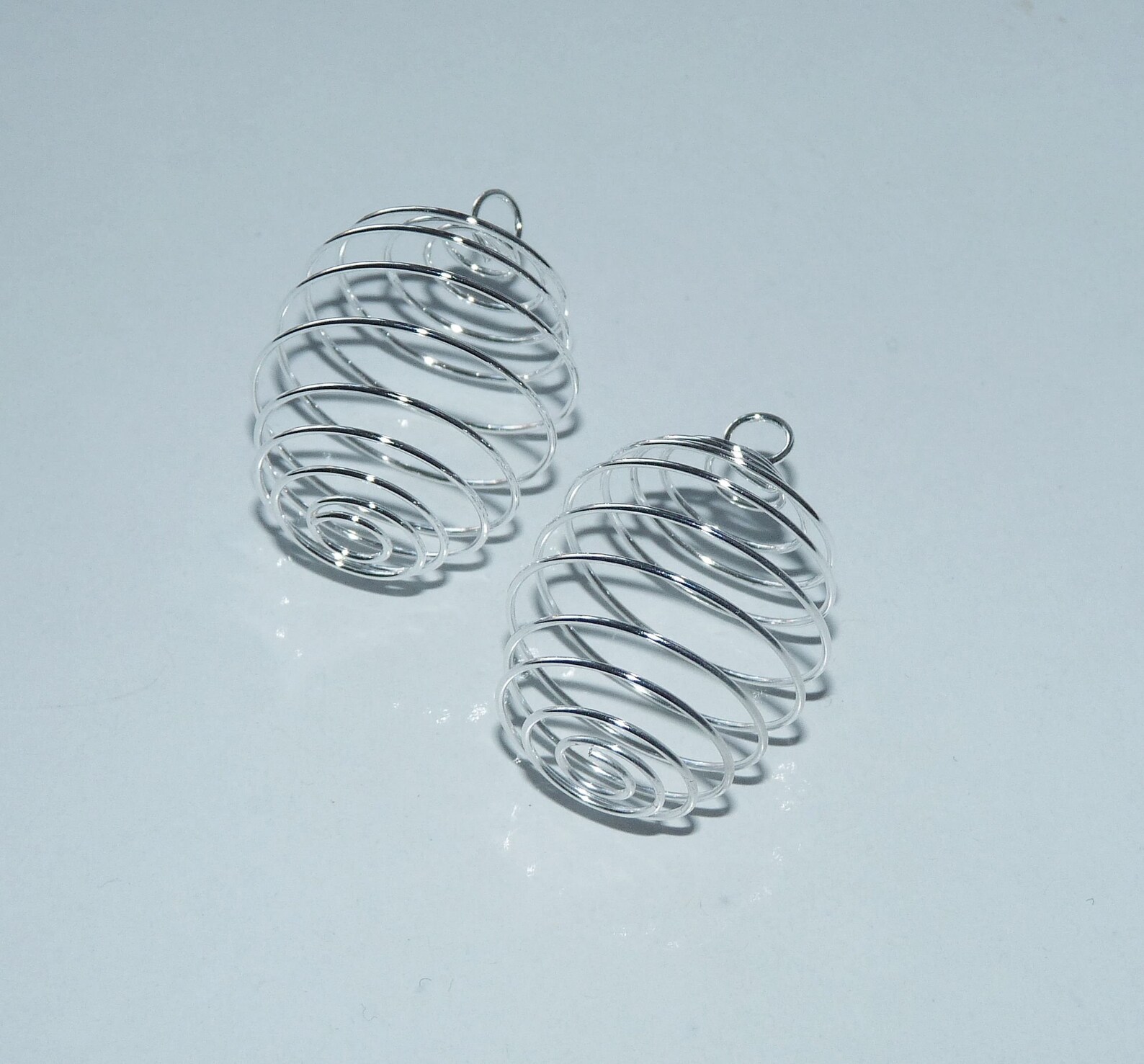 5x Bead Cage, 25x38mm Cage Pendants, Large Bead Cage, Silver Plated ...