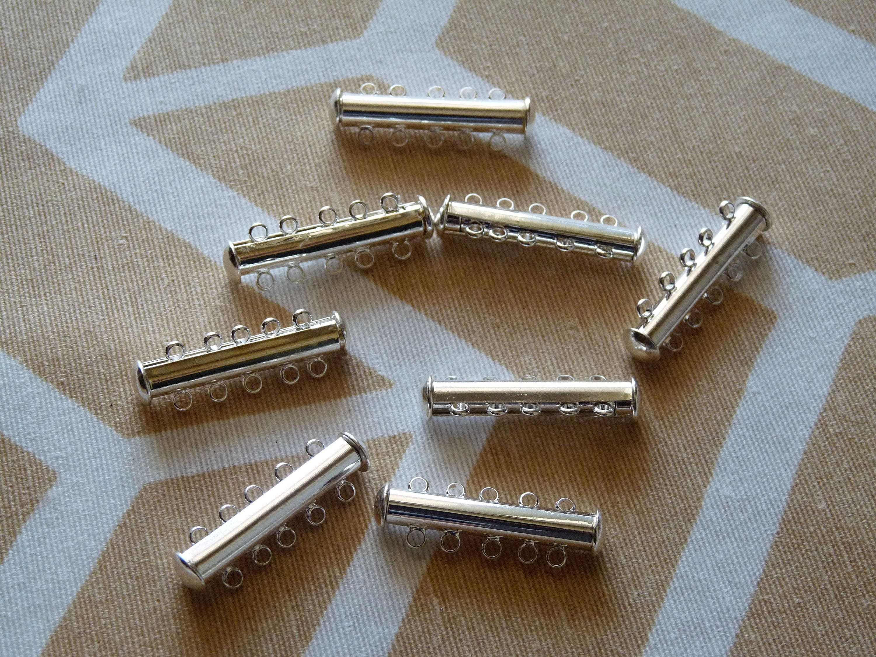1x Multi Row 5 Strand Magnetic Clasp, Bracelet/necklace Slide Lock ...