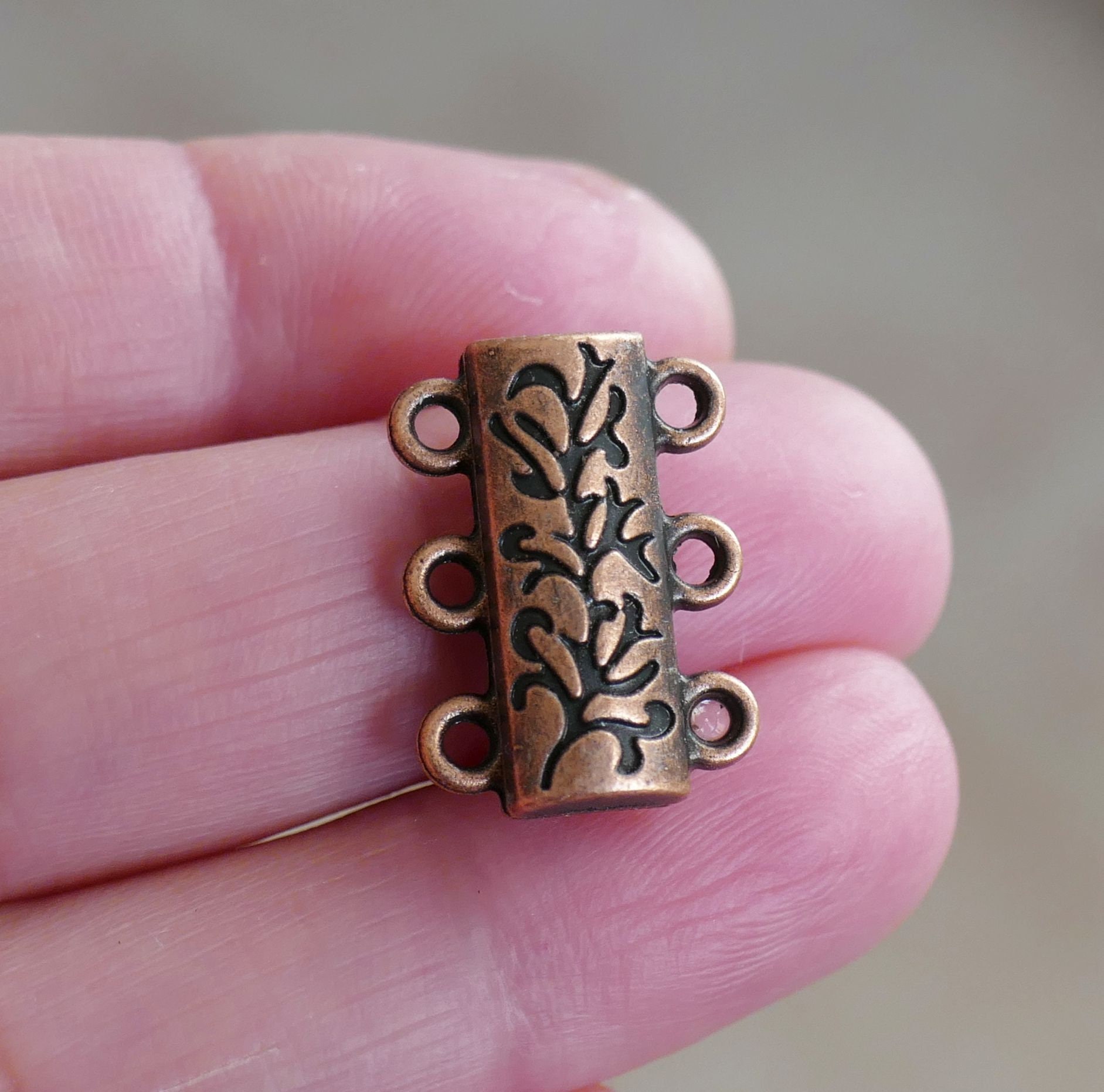 Copper 3 Strand Magnetic Clasps 3 Hole Multi Strand Strong - Etsy
