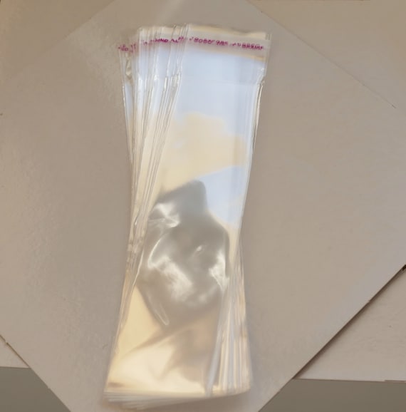 50x Long Clear Plastic Self Adhesive Seal Bag 4x18cm Cello Packaging Transparent Jewelry Pouches F252 Etsy UK