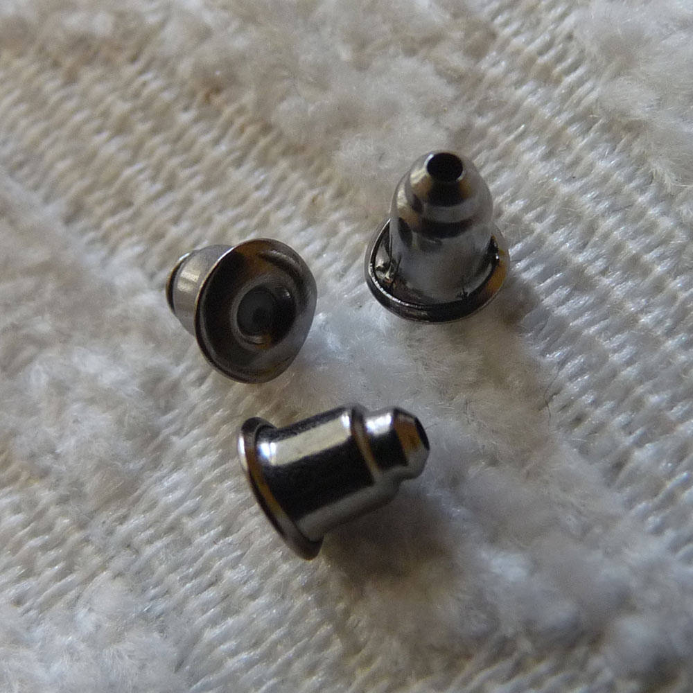 10/50x Bullet Clutch Earring Backs, Metal Earring Backs, Earring ...