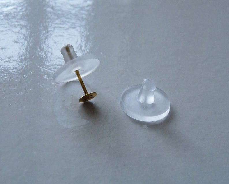 10/20/50x Rubber Earring Backs With Pads, Heavy Duty Earring Stoppers ...