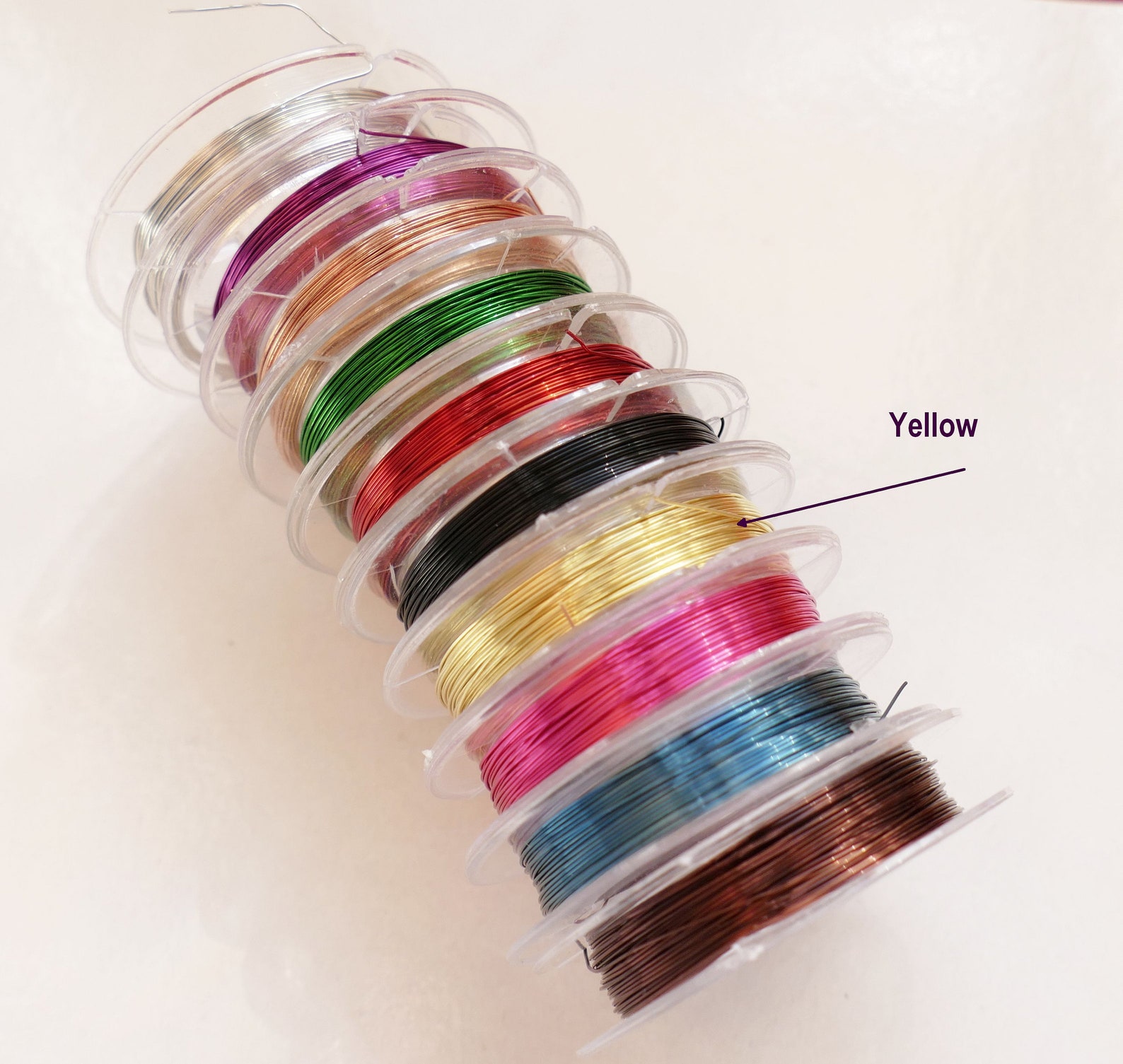 1 Roll Copper Round Multi Color 10M Wire Cord, 33 Feet 0.4mm Silver ...