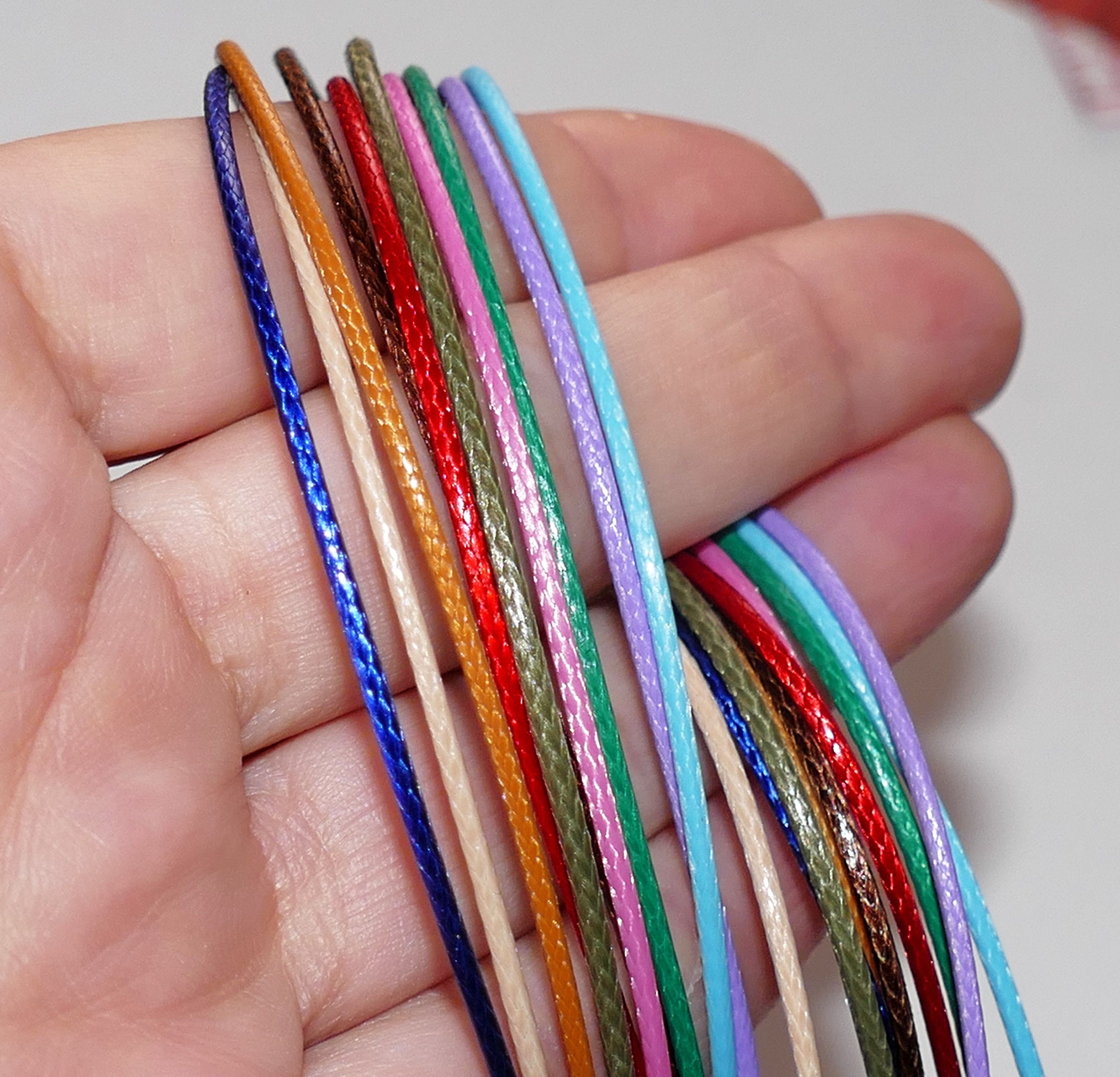 10x Waxed Cords 1.5mm Mixed Color 17 Necklace Cords - Etsy