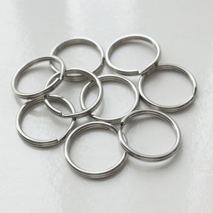 10x Double Loop 304 Stainless Steel 20mm High Quality 16 Gauge Split ...