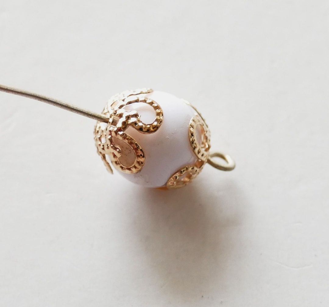 20/50x Rose Gold Bead End Caps, 10x4mm Flower Beading Supplies C707 - Etsy