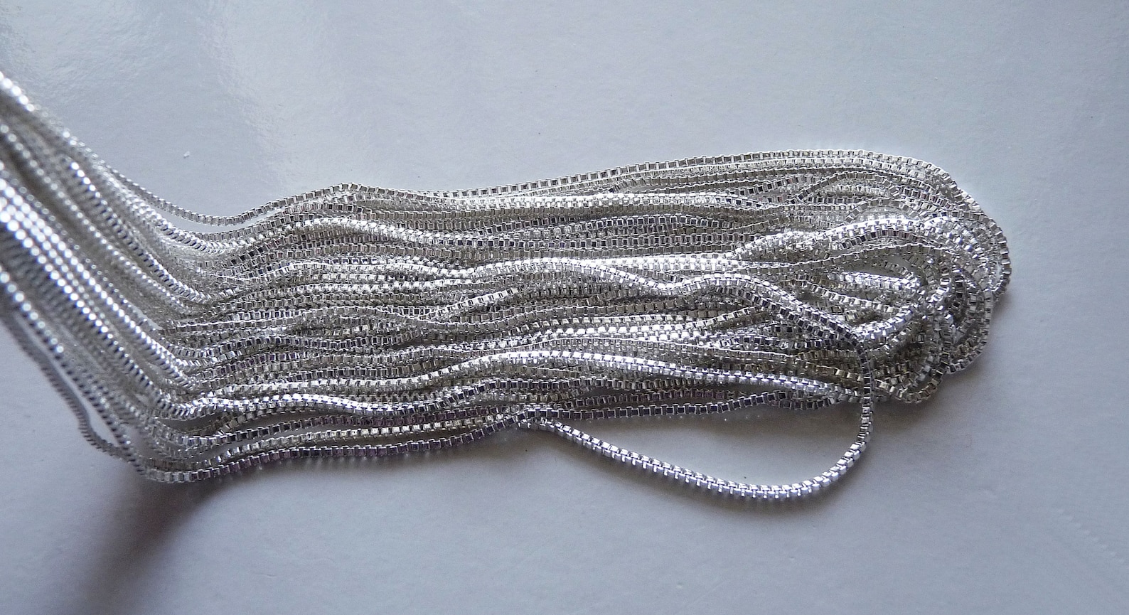 1/3x 925 Silver Plated 1.5mm Fine Box Chain Necklace 24 - Etsy