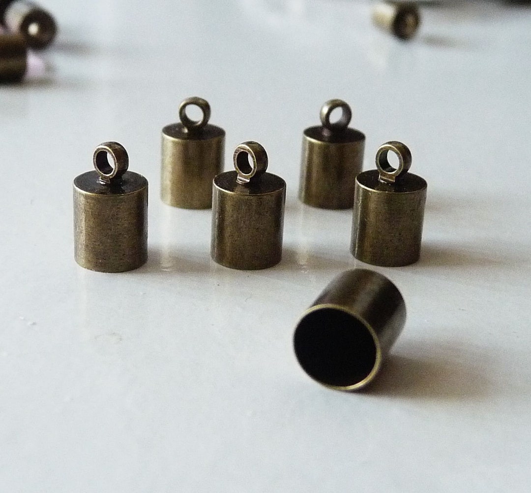 10x Bronze Round Cord End Tip Caps Fit 5mm D185 - Etsy