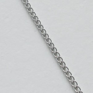 3.3 Feet Stainless Steel Curb Closed Link Chain, 1M Silver Tone ...