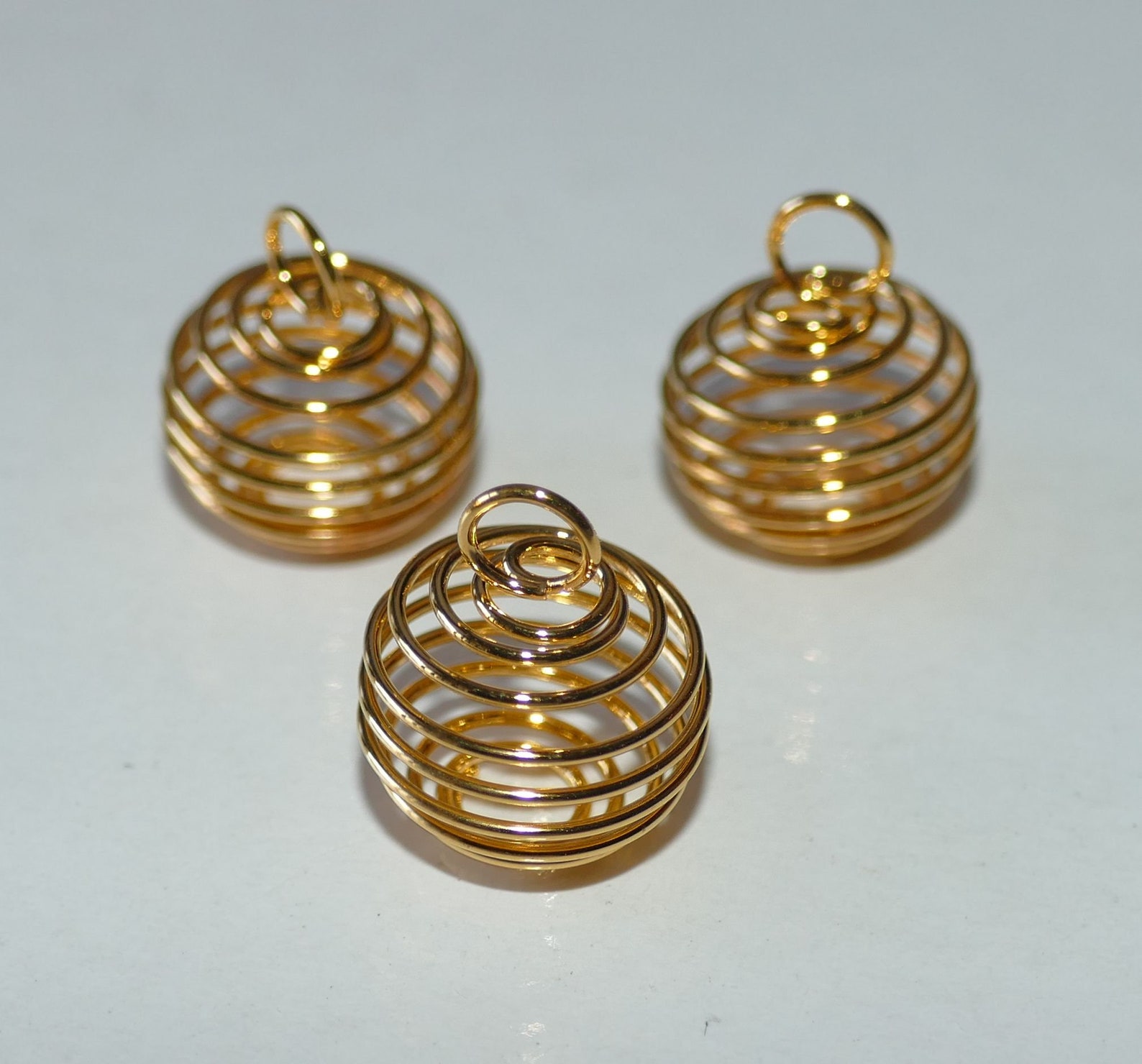 5/10x Gold Color Pearl Cage Bead Holder Pendant 17x14mm | Etsy