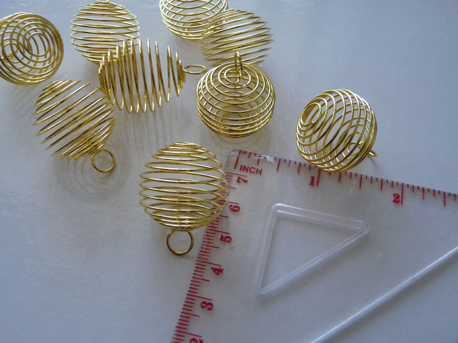 4x Gold Plated Large Bead Cage 25x30mm Pearl Cage Pendants | Etsy