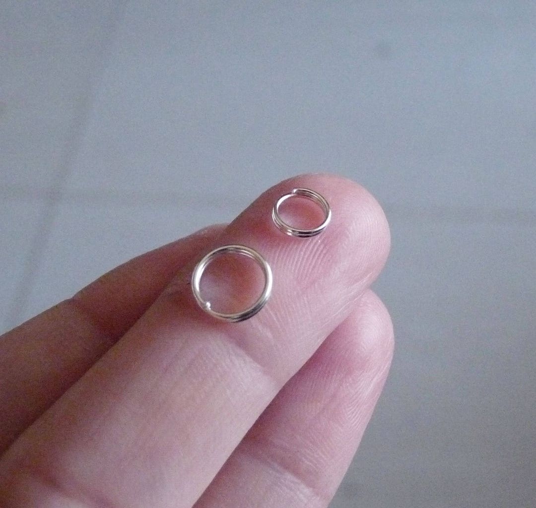 Double Jump Rings, Split Rings, 4mm/5mm/6mm/8mm/10mm Silver Plated ...