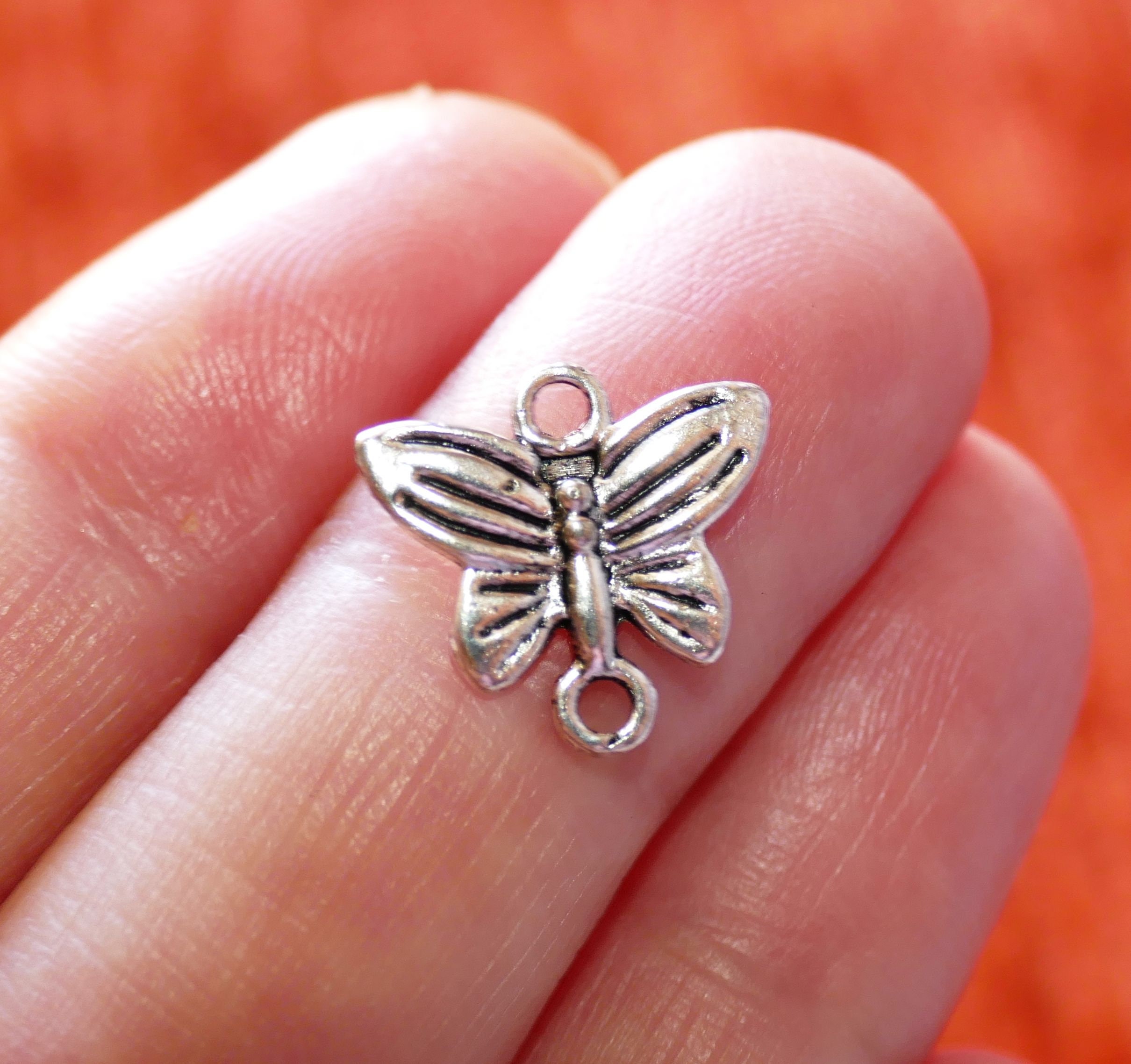 5/10x Butterfly Butterfly Connectors 2 Hole Antique Silver | Etsy