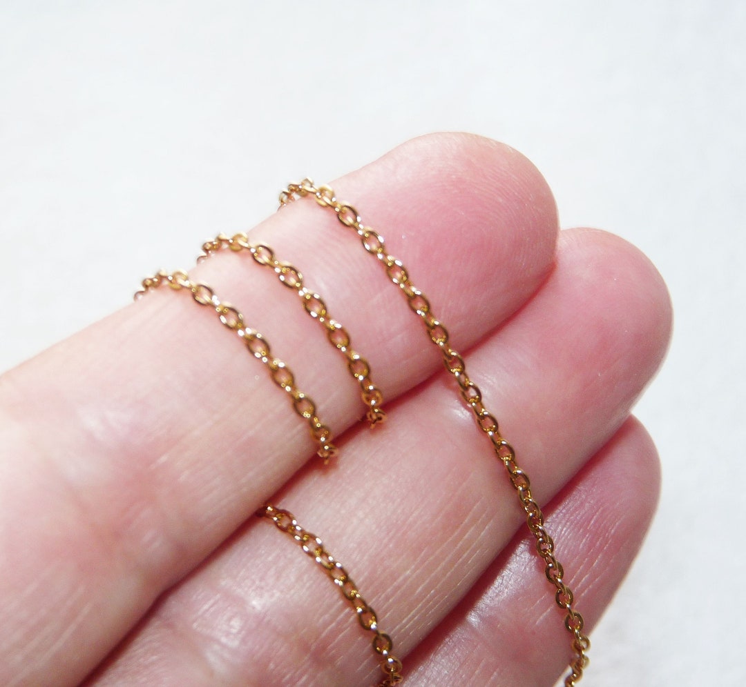 3.3 Feet 316L Gold Stainless Steel Cable Closed Link Chain, 1M ...