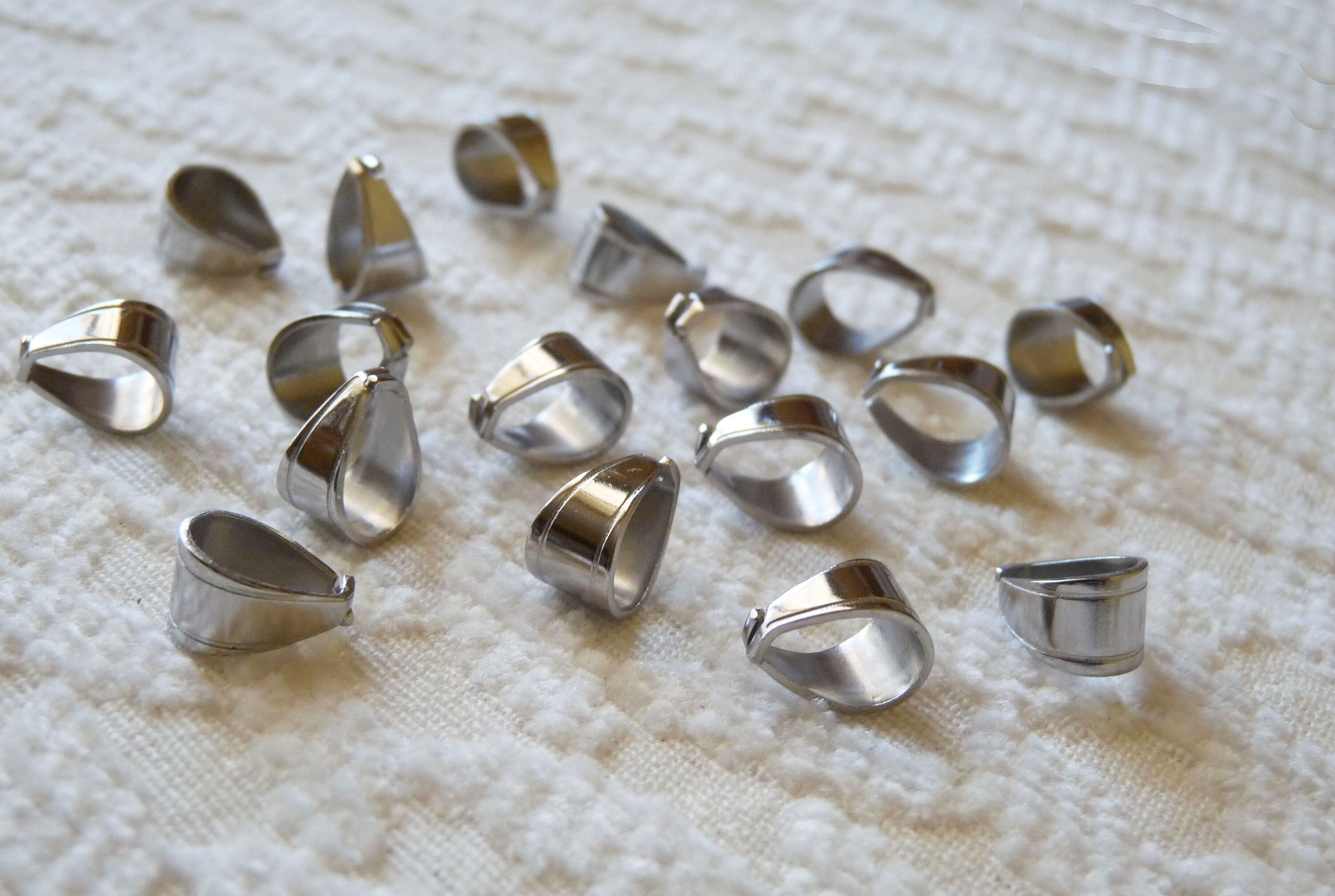 20x Strong Snap on Pendant Bails 11mm Stainless Steel Bail | Etsy