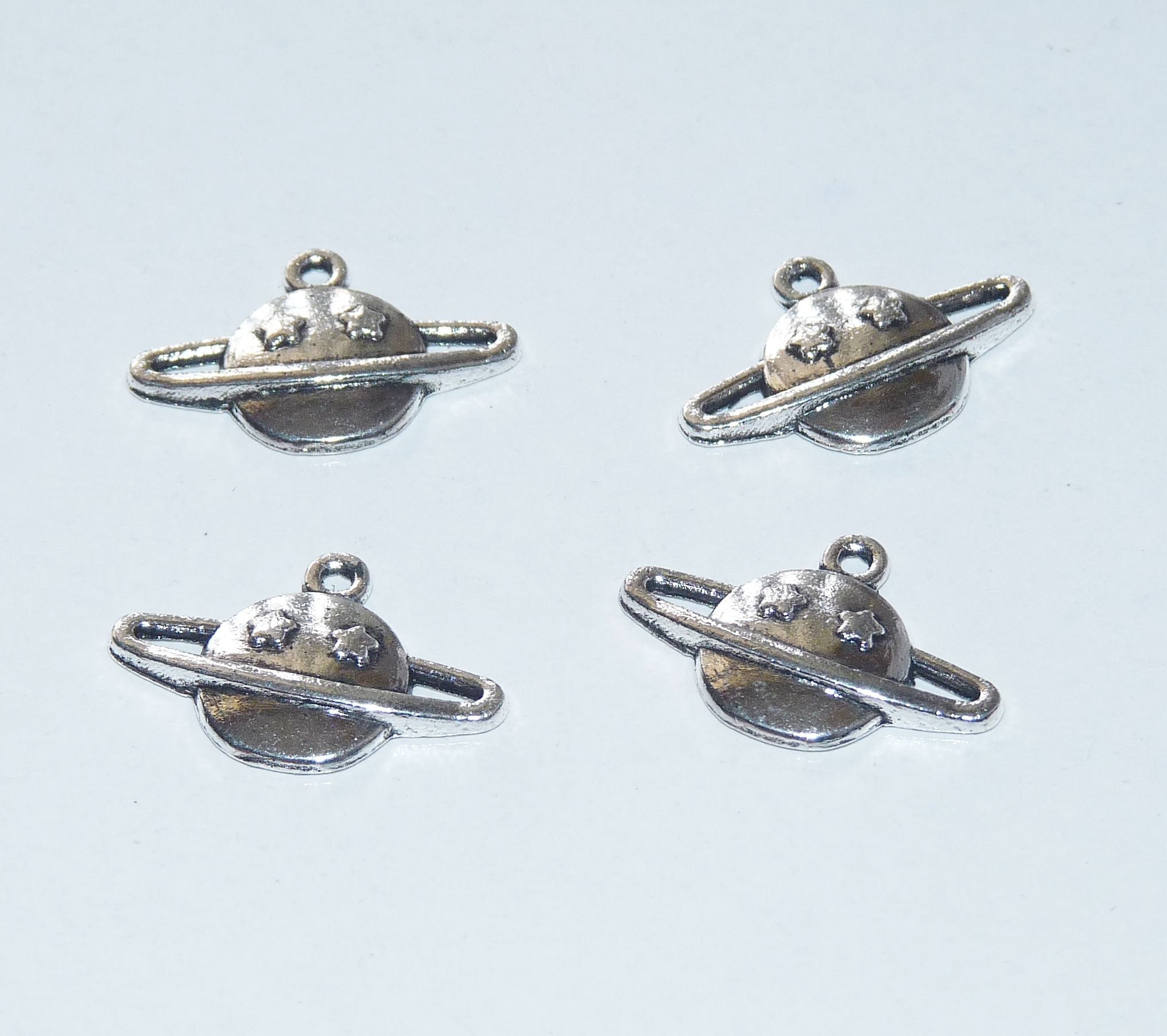 30x Saturn Planet Bulk Charm Astronomy Charm Antique Silver - Etsy