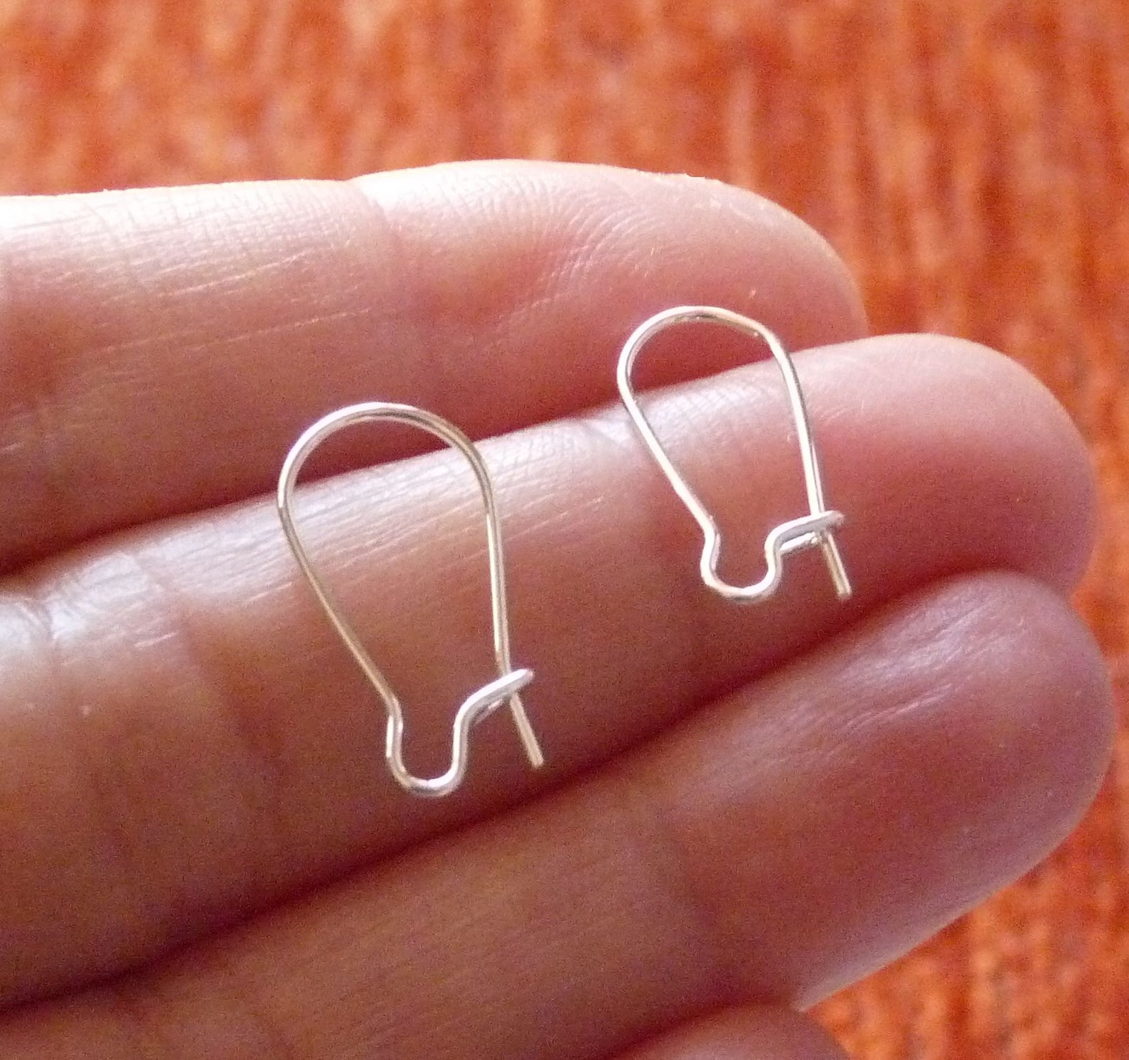 20x Kidney Earring Hooks with Clasps Silver Plated Earring | Etsy