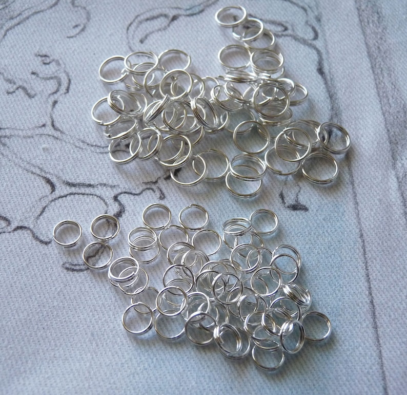 Double Jump Rings Split Rings 4mm/5mm/6mm/8mm/10mm Silver - Etsy