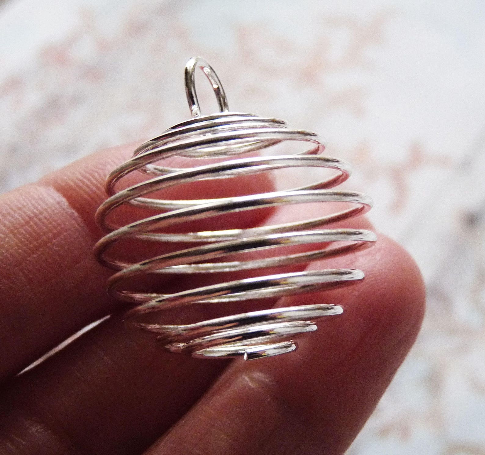 5x Bead Cage, 25x30mm Cage Pendants, Large Bead Cage, Silver Plated ...
