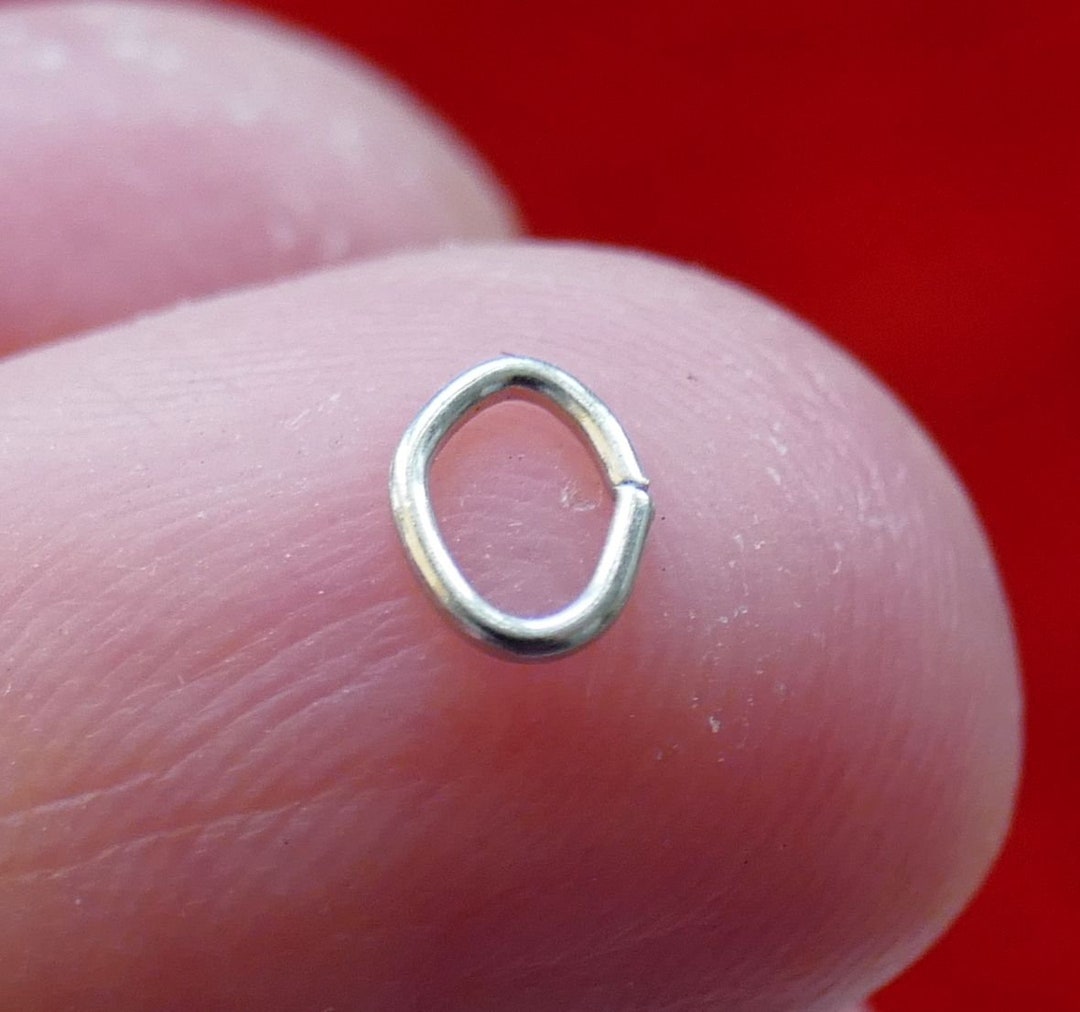 50/100x Silver Tone Oval Open Jump Rings 5mm X 4mm, Jewelry Findings ...