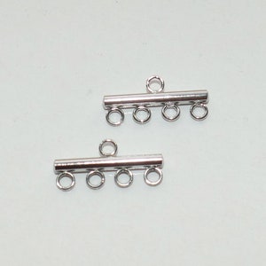 4x Multi Strand Open Loop Connectors, Stainless Steel 2/3/4/5 Row ...