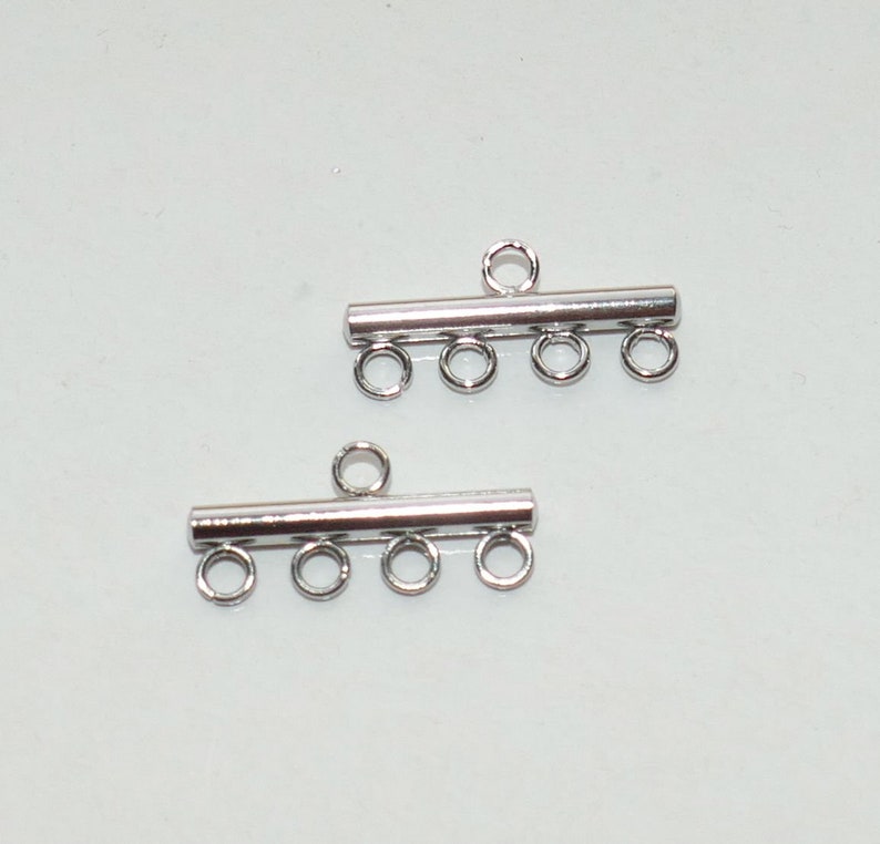 4x Multi Strand Open Loop Connectors, Stainless Steel 2/3/4/5 Row ...
