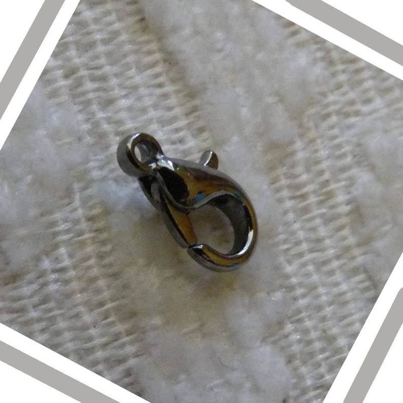 20/50x Small Black Lobster Trigger Claw Clasps, 10mm Gunmetal Black ...
