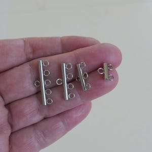 4x Multi Strand Open Loop Connectors, Stainless Steel 2/3/4/5 Row ...